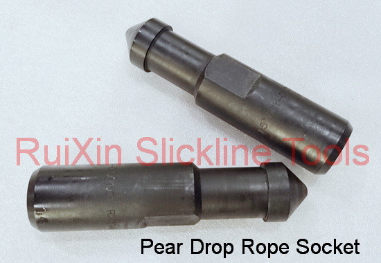 HDQRJ Pear Drop 1.25 Inch Rope Socket Slickline Tools Nickel Alloy